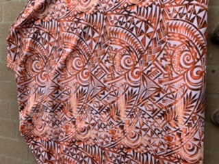 Elei printed polyester with gold glitter #7 – Polynesian Textiles